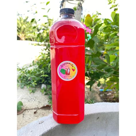ขวดใส่น้ำหวานตะวัน 1000mlสูตรเข้มข้นกลิ่นราสเบอร์รี่ขวด Shopee Thailand