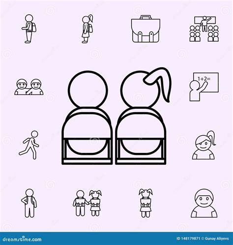 Icono De Los Alumnos Sistema Universal De Los Iconos De La Escuela Para