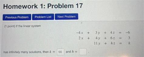 Solved Homework 1 Problem 17 Previous Problem Problem List