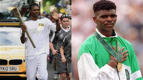 Nwankwo Kanu Super Eagles Legend Celebrates Carrying Olympic Torch