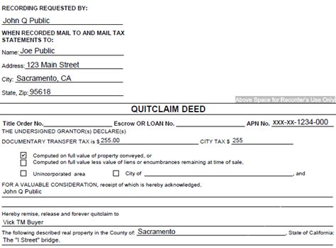 Quit Claim Deed Quitclaim Deed State Of Michigan Rent
