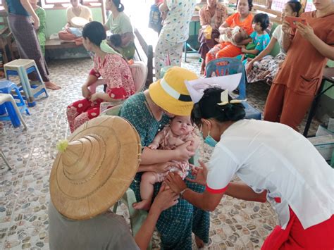 ငါးသိုင်းချောင်းတွင် ကလေးအသက် ၂ လမှ ၁ နှစ်ခွဲအထိပုံမှန်ကလေး ကာကွယ