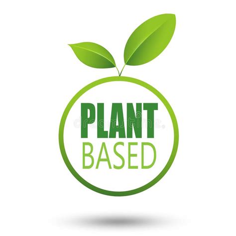 基于植物的素食徽章生态图标 适合素食符号标志叶植物标志、插图 库存例证 插画 包括有 标签 生态学 181861679