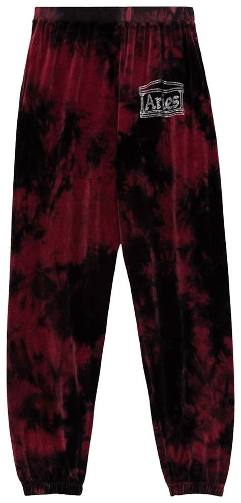 Buy Aries Velour Sweatpants Red Fsar30285 Red Goat