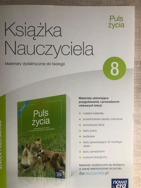Puls życia 8 KSIĄŻKA NAUCZYCIELA Kraków Kup teraz na Allegro Lokalnie