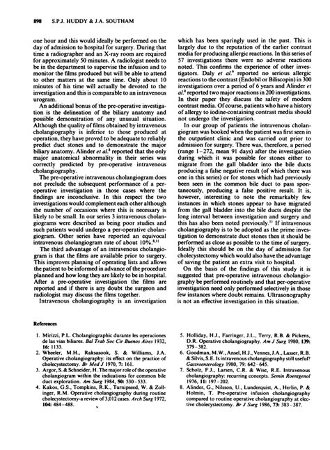 Is Intravenous Cholangiography An Alternative To The Routine Per