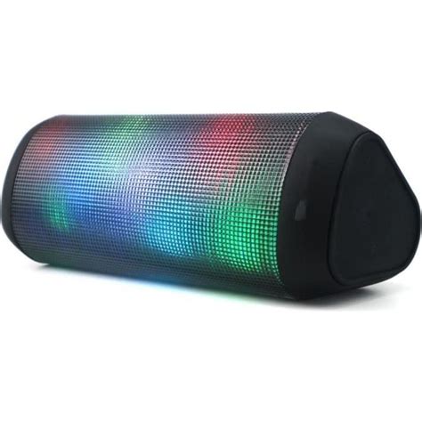 Enceinte Bluetooth Portable Lumineuse Haut Parleur Bluetooth sans Fil avec LED Lumière Radio