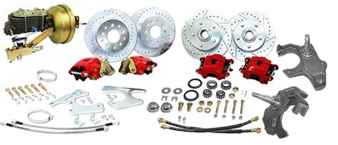 Chevy Belair Power Disc Brake Conversion Kit Front And Rear Drop Spindle