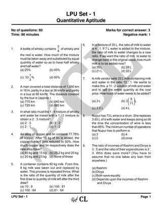 Quantitative Question Pdf