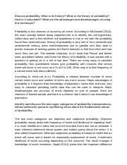 Hypothesis Testing Discuss Probability What Is Its History What Is The Theory Of Probability