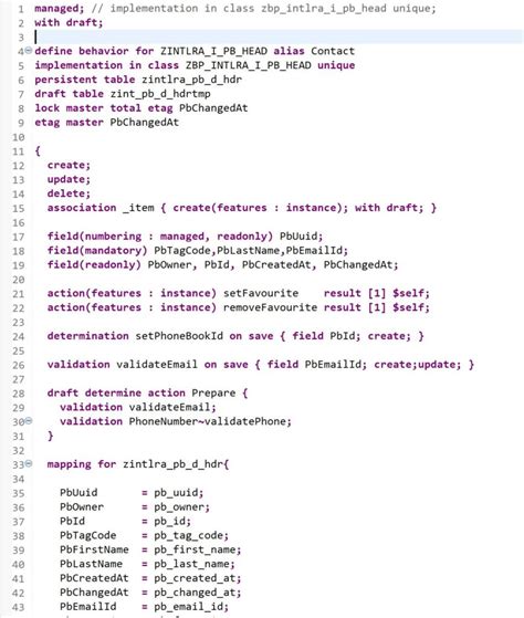 business object behavior abap restful application programming model