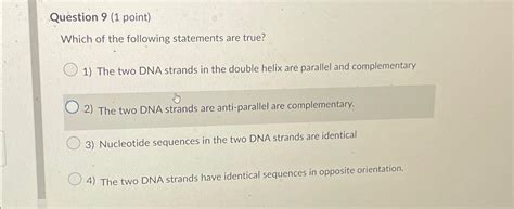 Solved Question 9 (1 ﻿point)Which of the following | Chegg.com