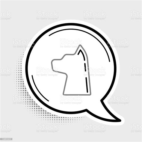 회색 배경에 격리 된 라인 고양이 아이콘 다채로운 개요 개념 벡터 가공의 인물에 대한 스톡 벡터 아트 및 기타 이미지 가공의