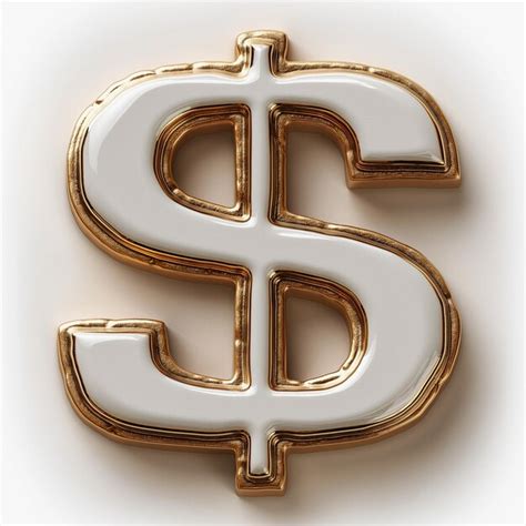 Glossy 3d Dollar Symbol Icon Premium Ai Generated Image
