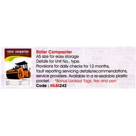 Mlbs242 A5 Roller Compaction Log Book B Protected