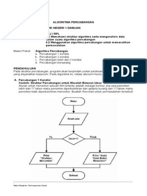 Detail Contoh Algoritma Percabangan Koleksi Nomer