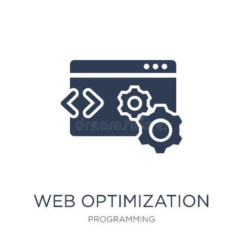 Web Optimization Icon Trendy Flat Vector Web Optimization Icon Stock