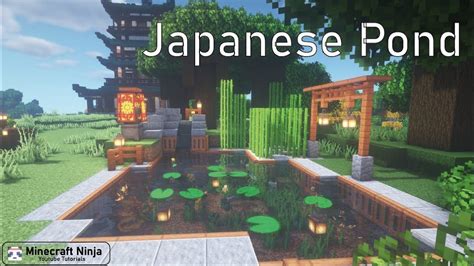 Minecraft Tutorial Building A Japanese Pond 🐟🐠🐡 Japanese Zen Garden