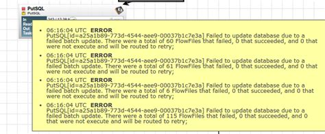 Apache Nifi Failed To Insert Data Into Putsql Stack Overflow