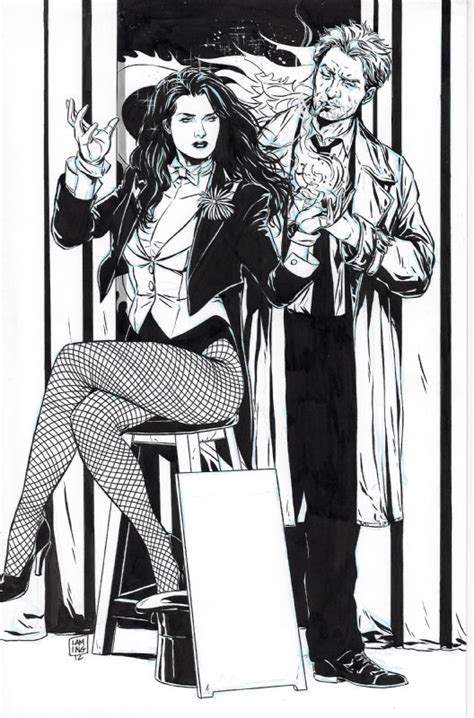 Marc Laming John Constantine And Zatanna Illustration In Edward Chus My