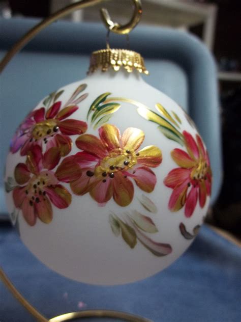 Holiday Hand Painted Glass Ornament