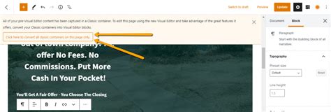 How To Convert Your Page To Blocks Carrot Help Center