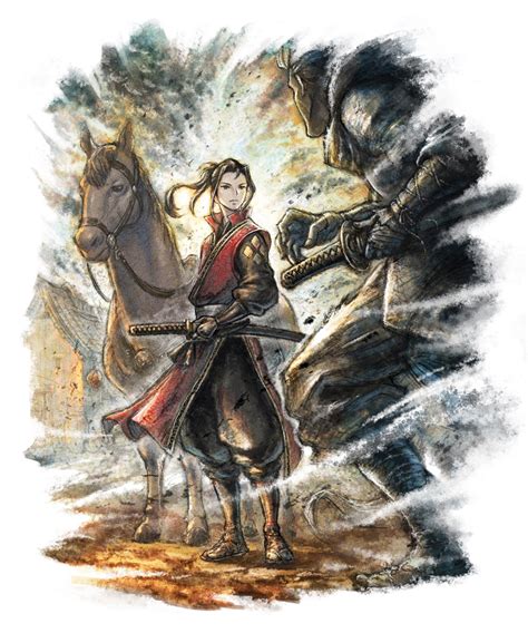 Hikari, the Warrior Art - Octopath Traveler II Art Gallery
