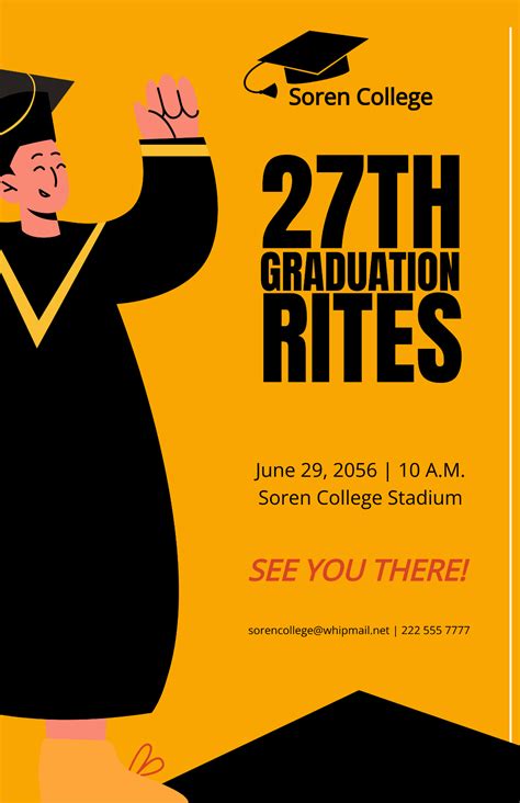 Free Graduation Poster Templates Editable And Printable