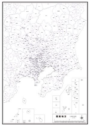 関東地方 楽地図 日本全国の白地図ダウンロードサイト