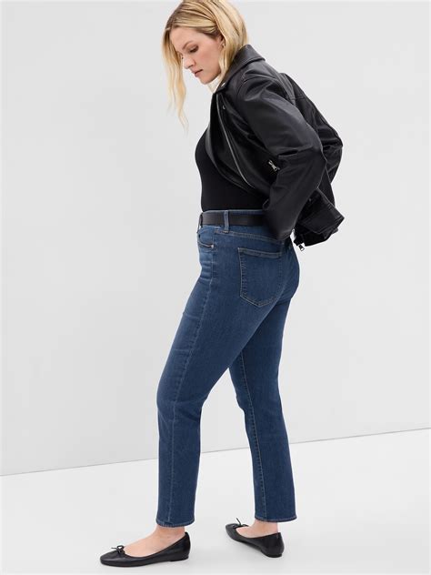 High Rise Classic Straight Jeans With Washwell Gap