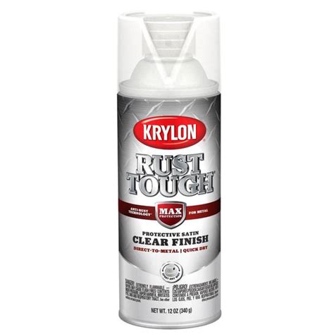 Krylon 12 Oz Rust Tough Clear Finish Satin Clear K09272008 Blain