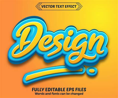 Premium Vector Design Text Effect Vector