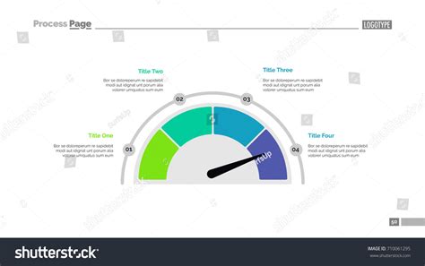 Half Pie Chart Slide Template Stock Vector Royalty Free 710061295
