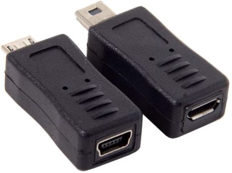 2pcs Mini Usb Male To Micro Usb 5pin Female And Mini Grandado