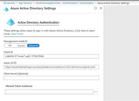 Uwp Does The Azure App Service Authentication Module Suport Azure Aad B2c Stack Overflow