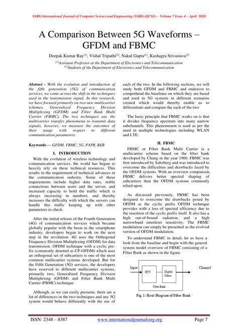Pdf A Comparison Between 5g Waveforms Gfdm And Fbmc