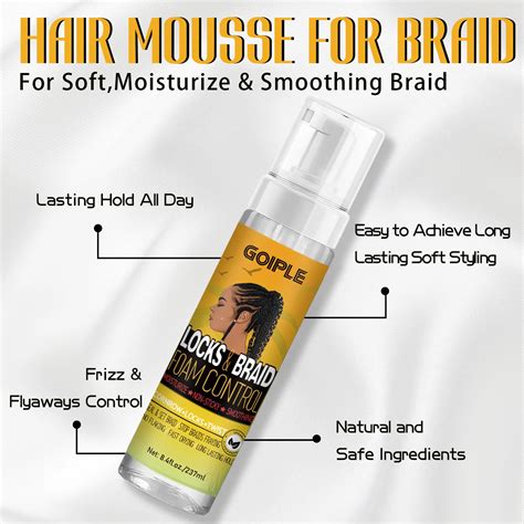 Custom Hair Setting Mousse For Braiding Sealer Box Braids Cornrows