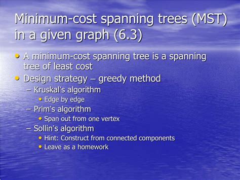 Ppt Minimum Cost Spanning Tree And Activity Networks Powerpoint