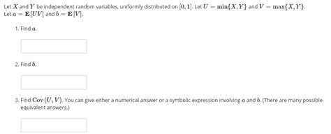 Solved Problem Continuous Random Variables Let X And Y Chegg