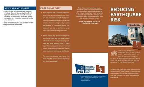 Reducing Earthquake Risk