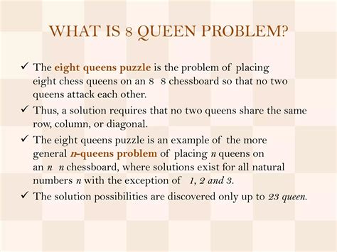 8 Queens Problem Using Back Tracking Pptx Programming Languages 8 Queens Problem Using Back Tracking Pptx Programming Languages