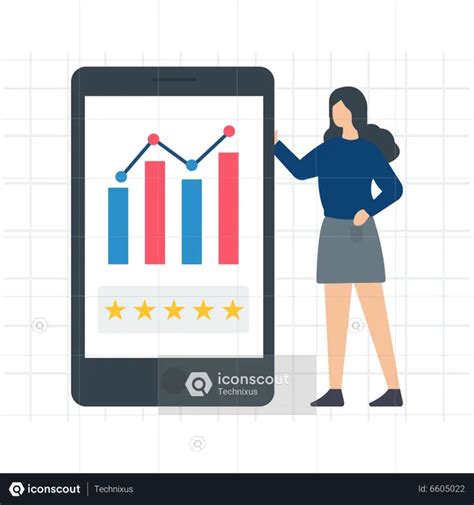 Young Lady Doing Business Feedback Analysis Illustration Free