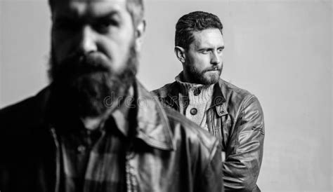 Male Hair Care Tips Barbershop Concept Men Handsome With Beard And