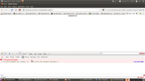 Nodejs No Transport Available Js Stack Overflow