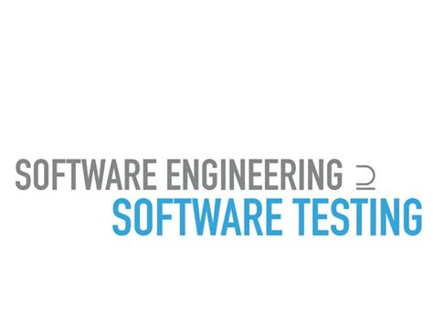 software engineering ⊇ software testing ppt