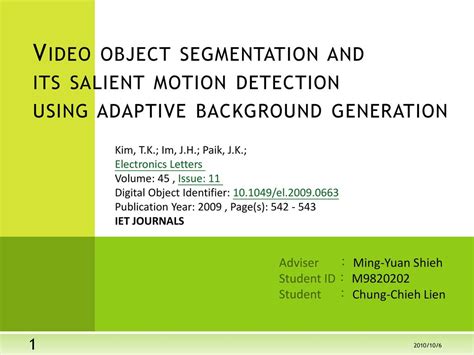 Video Object Segmentation And Its Salient Motion Detection Using