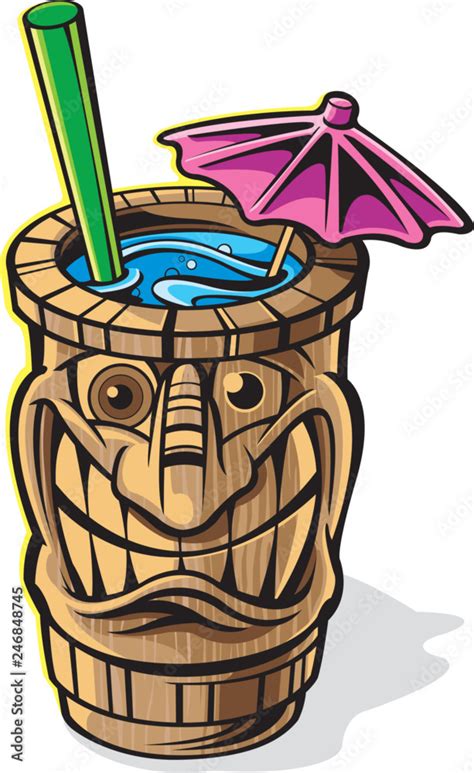 Tiki Cocktail Stock Vector Adobe Stock Clip Art Library