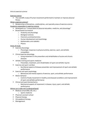 Exercise Science Ch 7 Ch 7 1 Exercise Testing And Prescription Why How Why O Provides Studocu