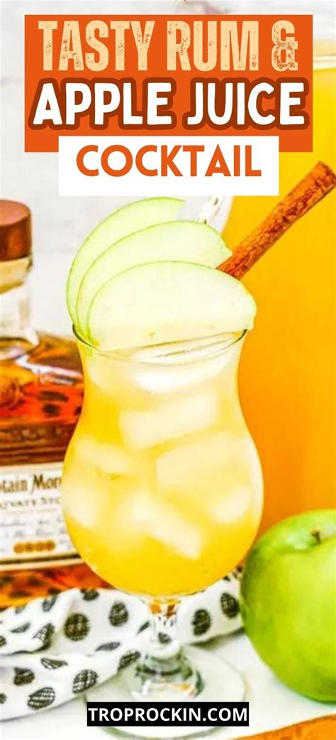 Refreshing Rum And Apple Juice Cocktail In 2024 Apple Juice Cocktail