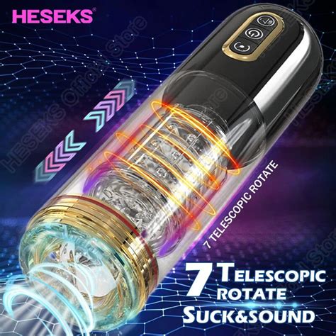 Heseks Automatic Telescopic Rotation Suction Male Masturbation Real